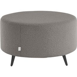 Polsterhocker Home Affaire "Hulby", grau (taupe), B:80cm H:47cm T:80cm, 95% Polyester, 5% Polyacryl, Hocker, Polsterhocker, passend zur "Hulby"-Recamiere
