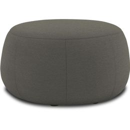 Hocker DOMO collection "800012", silber, B:75cm H:42cm T:75cm, 100% Polyester, Hocker, Hocker, Hocker rund gepolstert