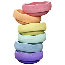 Balancetrainer Stapelstein "Stapelstein rainbow pastel", bunt, Balancetrainer, Kinder, B/H/L: 12cm &Oslash; 27,5cm, Polypropylen, Balancetrainer, f&uuml;r Drinnen und Drau&szlig;en, 6-tlg. &Oslash;xH: 27,5x12 cm, H:12cm &Oslash;:27,5cm, Topseller