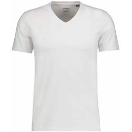T-Shirt Ragman, Herren, Gr. S, wei&szlig;, Jersey, 96% Baumwolle 4% Elasthan, regular fit, Rundhals, Shirts T-Shirt