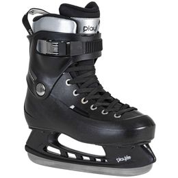 Schlittschuhe Playlife "Freezer Black" Gr. 41, silber (schwarz, silber), Inlineskates_Rollschuhe, 41/42 (bis 100 kg), Schlittschuhe
