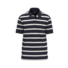 Poloshirt Fynch-Hatton, Herren, Gr. L, blau (navy), Jersey, Obermaterial: 100% Baumwolle, gestreift, regular fit taillenbedeckt, gerader Abschluss, Shirts Poloshirt, mit Logo Stickerei