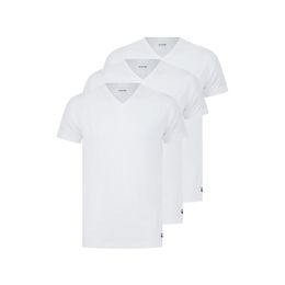 G-Star Raw V-Shirt G-STAR "SPRUCE, 3 PACK V-NECK SLEEP SHIRTS", Herren, Gr. M, hellwei&szlig;, Jersey, Obermaterial: 50% Baumwolle, 45% Modal, 5% Elasthan, regular fit normal, V-Ausschnitt, abgesteppte Kante, Shirts V-Shirt, im Regular Fit