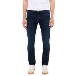 Skinny-fit-Jeans Mustang "Herren Style Frisco Skinny", Herren, Gr. 28, L&auml;nge 32, blau (983 dunkelblau), Denim/Jeans, 92% Baumwolle, 6% Elastomultiester, 2% Elasthan, unifarben, skinny fit, Jeans Skinny-fit-Jeans