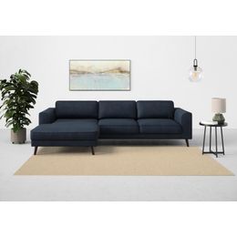 Ecksofa Trendmanufaktur "Lumber Jack, elegantes Designsofa, zeitlos modern, hoher Sitzkomfort", blau (nachtblau), B:280cm H:85cm T:167cm, 100% Polyester, Sofas, Ecksofa, wahlweise mit Bettfunktion u. Bettkasten, L-Form