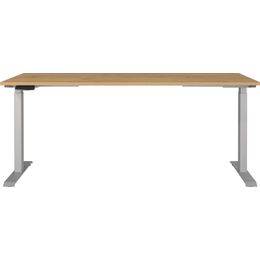 Schreibtisch Germania "Jet, elektrisch h&ouml;henverstellbar", beige (grandson, eiche, nachbildung, silber, silber, grandson, eiche, nachbildung), B:180cm H:72cm T:80cm, Tische, Schreibtisch, moderne Farbvariationen, Breite 120/140/160/180 cm, Made in Germany