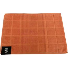 Hotelmatte Ross "Unifond", orange (nectarin), H:10mm, Baumwolle, Badematten, Hotelmatte, besonders weich, Badezimmerteppich, uni