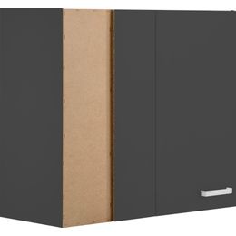 Eckh&auml;ngeschrank Optifit "Parma", grau (anthrazit), B:85cm H:70,4cm T:45cm, Holzwerkstoff, Schr&auml;nke, Eckh&auml;ngeschrank, Breite 85 x 45 cm