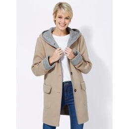 Anorak Casual Looks, Damen, Gr. 48, beige (stein), 100% Polyester, unifarben, Jacken Anorak