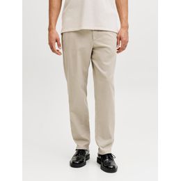 Jack & Jones Chinos JACK & JONES "JPSTOLLIE DYLAN CHINO", Herren, Gr. 36, L&auml;nge 32, string, Web, Obermaterial: 98% Baumwolle, 2% Elasthan, unifarben, regular fit lang, Hosen Chinos, Baumwollmischung, regular fit