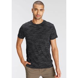 T-Shirt AJC, Herren, Gr. L (52/54), schwarz (schwarz meliert), Single Jersey, Obermaterial: 85% Baumwolle, 15% Polyester, meliert, regular fit, Rundhals, Shirts T-Shirt, Kurzarm, Regular Fit, meliert, Rundhalsausschnitt, Topseller