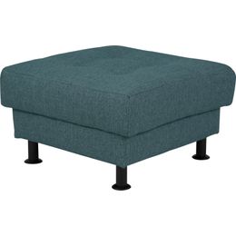 Polsterhocker Home Affaire "Bengo", blau (petrol), B:65cm H:42cm T:65cm, Microfaser (100% Polyester);Struktur (100% Polyester);Kunstleder, Hocker, Polsterhocker, passend zu &raquo;Bengo&laquo;-Sofa