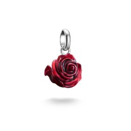 Charm-Einh&auml;nger Thomas Sabo "Charm Rose - Connect", bunt (silberfarben, rot), Charms, Damen, Silber 925 (recycelt), Charm-Einh&auml;nger