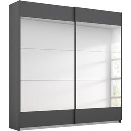 Schwebet&uuml;renschrank Rauch "Kleiderschrank Schrank Garderobe W&auml;scheschrank Ankleide MALIBU", grau (graumetallic), B:181cm H:210cm T:62cm, Holzwerkstoff, Schr&auml;nke, Schwebet&uuml;renschrank, mit gro&szlig;fl&auml;chigen T&uuml;ren, gro&szlig;z&uuml;giger Stauraum MADE IN GERMANY