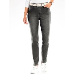 5-Pocket-Jeans Inspirationen, Damen, Gr. 40, Normalgr&ouml;&szlig;en, schwarz (anthrazit, grau, denim), 78% Baumwolle, 20% Polyester, 2% Elasthan, unifarben, lang, Jeans 5-Pocket-Jeans