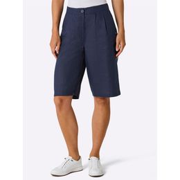 Bermudas CREATION L PREMIUM, Damen, Gr. 50, Normalgr&ouml;&szlig;en, marine, 100% Leinen, unifarben, Hosen Bermudas