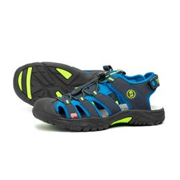 Outdoorsandale Trollkids "KIDS KVALVIKA SANDAL", M&auml;dchen, Gr. 31, bunt (navy, viper gr&uuml;n), Synthetik, mehrfarbig, Schuhe Outdoorsandale