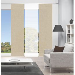 Schiebegardine Vision S "PIVE 3er SET" Gr. 1, beige (sand), B:60cm H:260cm, Polyester, Gardinen, Schiebegardine, Schiebevorhang Digidruck 3er Set PIVE