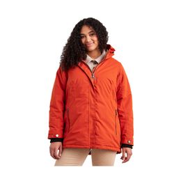 Funktionsjacke STOY "STW 4 WMN JCKT", Damen, Gr. 46, rostrot, Obermaterial: 100% Polyester;Futter: 100% Polyester;Futter 2: 100% Polyester;F&uuml;llung: 100% Polyester, Jacken Funktionsjacke, Wasserdicht, atmungsaktiv, mit Teddy Fleece, abnehmb. Kapuze
