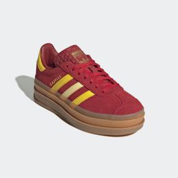 Plateausneaker adidas originals "GAZELLE BOLD", M&auml;dchen, Gr. 37, gelb (team victory rot, gelb, gold metallic), Leder, Synthetik, Schuhe Plateausneaker, f&uuml;r Kinder & Jugendliche