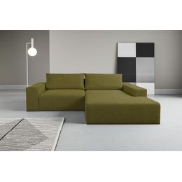 Ecksofa WERK2 "Rio, elegant & bequem, Breite 262 cm, L-Form", gr&uuml;n, B:262cm H:83cm T:188cm, 100% Polyester, Sofas, Ecksofa, Puristisches Design mit maximalem Komfort
