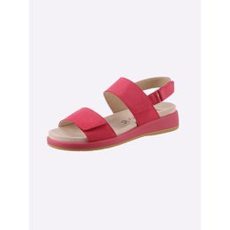 Sandale Caprice, Damen, Gr. 39, rosa (flamingo), Nubukleder, Schuhe Sandale