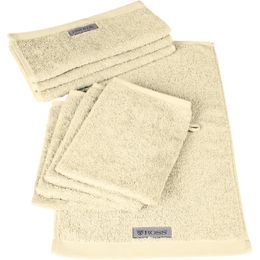 Handtuch Set Ross "Sinfonie", beige (natur), Obermaterial: 100% Baumwolle, Handtuch-Sets, Handtuch Set, beinhaltet G&auml;stet&uuml;cher und Waschhandschuhe