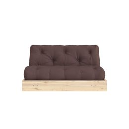 Schlafsofa Karup Design "Flip Sofabed, Made in Europe, mehrere Farben, vielseitig einsetzbar", braun, B:145cm H:83cm T:98,5cm, Bezug: 80% Baumwolle, 20% Polyester, Sofas, Schlafsofa, inkl. handgefertigte Futonmatratze, FSC-zertifiziertes Massivholz