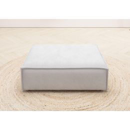 Polsterhocker Home Affaire "Watertown, XXL Hockerbank passend zum Sofa - ideal als Beistellmodul", grau (light, grau), B:90cm H:43cm T:120cm, 94% Polyester, 6% Nylon, Hocker, Polsterhocker, erweiterbare Hockerbank mit weicher Polsterung