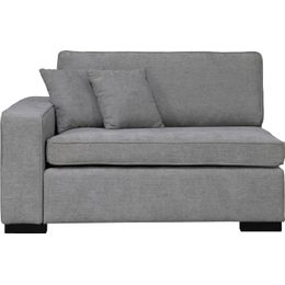 Sofaelement Home Affaire "Skara XXL", grau (hellgrau), B:140cm H:86cm T:130cm, 100% Polyester, Polsterelemente, Sofaelement, Modul XXL - zum eigenen Zusammenstellen, Armlehne links/rechts w&auml;hlbar