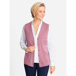 Strickweste CLASSIC, Damen, Gr. 46, rosa (altrosa), 50% Polyacryl, 50% Schurwolle, unifarben, Westen Strickweste