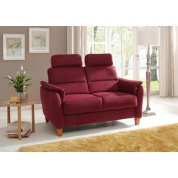2-Sitzer Home Affaire "Palmera, B: 149 cm", rot (bordeaux), B:149cm H:89cm T:89cm, 100% Polyester;Struktur (100% Polyester);Luxus-Microfaser in Lederoptik (100% Polyester), Sofas, 2-Sitzer, mit Federkern
