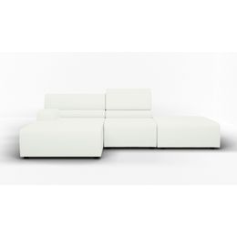 Ecksofa Egoitaliano "Babouche, Designsofa mit au&szlig;ergew&ouml;hnlichem Sitzkomfort zum Wohlf&uuml;hlen", wei&szlig;, B:287cm H:80cm T:98cm, Leder &raquo;BULL&laquo; (echtes Rindsleder). Geschliffenes, pigmentiertes und behandeltes Rindsleder mit einer Dicke von 1, 3-1, 5 mm. Dieses Leder zeigt eine ziemlich weiche Hand mit einem halb undurchsichtigen Aussehen. Es handelt sich um ein gesch&uuml;tztes Leder. Eine leichte Deckschicht 