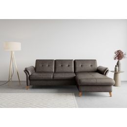Sit & More Ecksofa SIT & MORE "G&ouml;teborg", braun, B:268cm H:90cm T:176cm, Sofas, Ecksofa, Sitztiefenverstellung und Federkern, wahlweise mit Bettfunktion