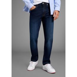 Straight-Jeans Arizona, Herren, Gr. 54, U + N + S Gr, dunkelblau used, Denim/Jeans, Obermaterial: 84% Baumwolle, 14% Polyester, 2% Elasthan, unifarben, straight fit lang, Jeans Straight-Jeans, gerader Schnitt, normale Leibh&ouml;he, mit Knopf- und Rei&szlig;verschluss, Topseller