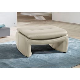 Hocker Places of Style "Luna", beige (creme), B:80cm H:44cm T:65cm, NaturLEDER (echtes Rindsleder), Hocker, Hocker
