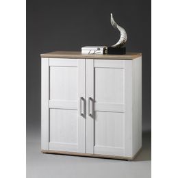 HBZ-MEBLE Kommode HBZ "Romance im Landhaustil, BxHxT 93x99x45 cm", braun (sibiu l&auml;rche), B:93cm H:99cm T:45cm, Holzwerkstoff, Sideboards, Kommode, Schrank mit 2 T&uuml;ren und 2 Einlegeb&ouml;den