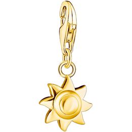Charm Sonne Thomas Sabo "2024-413-39", gold (gelbgoldfarben), Charms, Damen, Silber 925 (recycelt), Charm Sonne