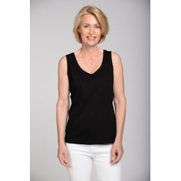 Tanktop Clarina "Hannah", Damen, Gr. 36, schwarz, Obermaterial: 100% Baumwolle;, unifarben, Rundhals, Tops Tanktop, Pima Cotton Interlock