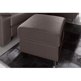 Sit & More Hocker SIT & MORE "Ascara", braun (mokka), B:55cm H:46cm T:55cm, Luxus-Microfaser (100% Polyester);Softlux-Kunstleder;NaturLeder, Hocker, Hocker