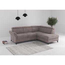 Sit & More Ecksofa SIT & MORE "Glendale, L-Form", taupe, B:247cm H:84cm T:193cm, 90% Polyester, 10% Polyamid, Sofas, Ecksofa, inkl. Kopfteilverstellung, wahlweise mit Vorziehsitz und Bettkasten