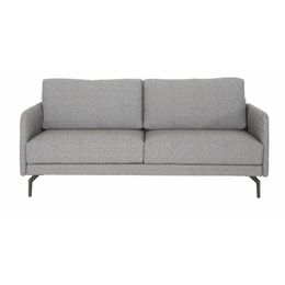 3-Sitzer "CR.450, Designsofa, edles Sofa, Loungesofa, Ledersofa, klares Design", grau (lichtgrau, schwarzgrau 044, 34), B:190cm H:85cm T:95cm, NaturLEDER OSKAR (echtes Rindsleder);Chenille COCO (72% Polyester 15% Baumwolle 13% Polyacryl), CREATION BY ROLF BENZ, Sofas, 3-Sitzer, Armlehne sehr schmal, Breite 190 cm, Alugussfu&szlig; Umbragrau