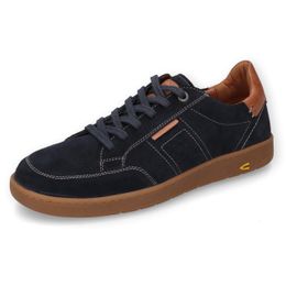 Sneaker Camel Active, Herren, Gr. 42, blau (navy, braun), Veloursleder, Schuhe Sneaker, Retro Sneaker, Schn&uuml;rschuh mit Ziern&auml;hten