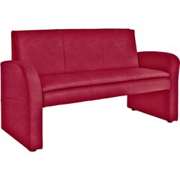 Polsterbank exxpo - SOFA FASHION "Cortado, elegant und zeitlos, bequem", rot, B:162cm H:89cm T:67cm, Luxus-Microfaser (100% Polyester), Sitzb&auml;nke, Polsterbank, hohe Bodenfreiheit, sch&ouml;ne Detailverarbeitung, wahlweise Lederbezug