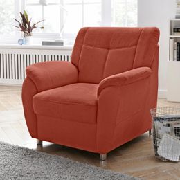 Sit & More Sessel SIT & MORE "Sonoma", orange (terra), B:95cm H:91cm T:90cm, Struktur (100% Polyester);Luxus-Microfaser ALTARA NUBUCK (100% Polyester), Sessel, Sessel, mit Federkern