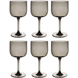 Weinglas "Weingl&auml;ser Like Glass 270 ml 6er Set", grau (smoke), 6 tlg., Glas, LIKE. BY VILLEROY & BOCH, Trinkgef&auml;&szlig;e, Weinglas