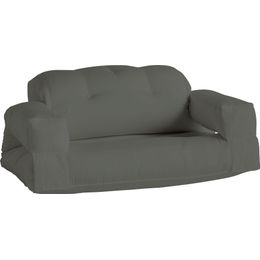 Loungesofa Karup Design "Hippo", grau (dunkelgrau), B:100cm H:75cm T:140cm, Webstoff-Bezug (100% Acryl Dralon), Sofas, Loungesofa, OUT