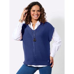 Pullunder Casual Looks "Pullunder", Damen, Gr. 46, royalblau, 100% Baumwolle, unifarben, Pullover Pullunder