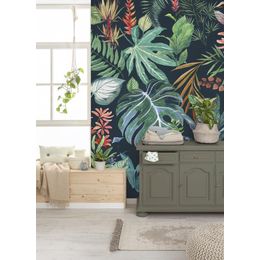 Fototapete Komar "Digitaldruck Vlies - Colourful Leaves - Gr&ouml;&szlig;e 200 x 250 cm", bunt, Rollen: 1, Vlies, Tapeten, Fototapete, Wohnzimmer, Schlafzimmer