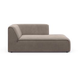 Ottomane OTTO HOME "Merid Chaiselongue, Ma&szlig;e B/T/H: 100/162/70 cm", grau (taupe), B:100cm H:70cm T:162cm, 100% Polyester, Sofas, Ottomane, als Modul oder separat verwendbar, f&uuml;r individuelle Zusammenstellung